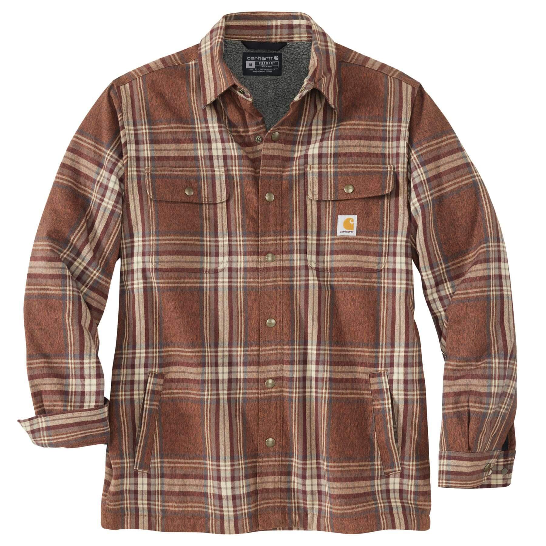 Carhartt Heavyweight Flannel Relaxed fit Sherpa Lined Shirt Jacket 105430
