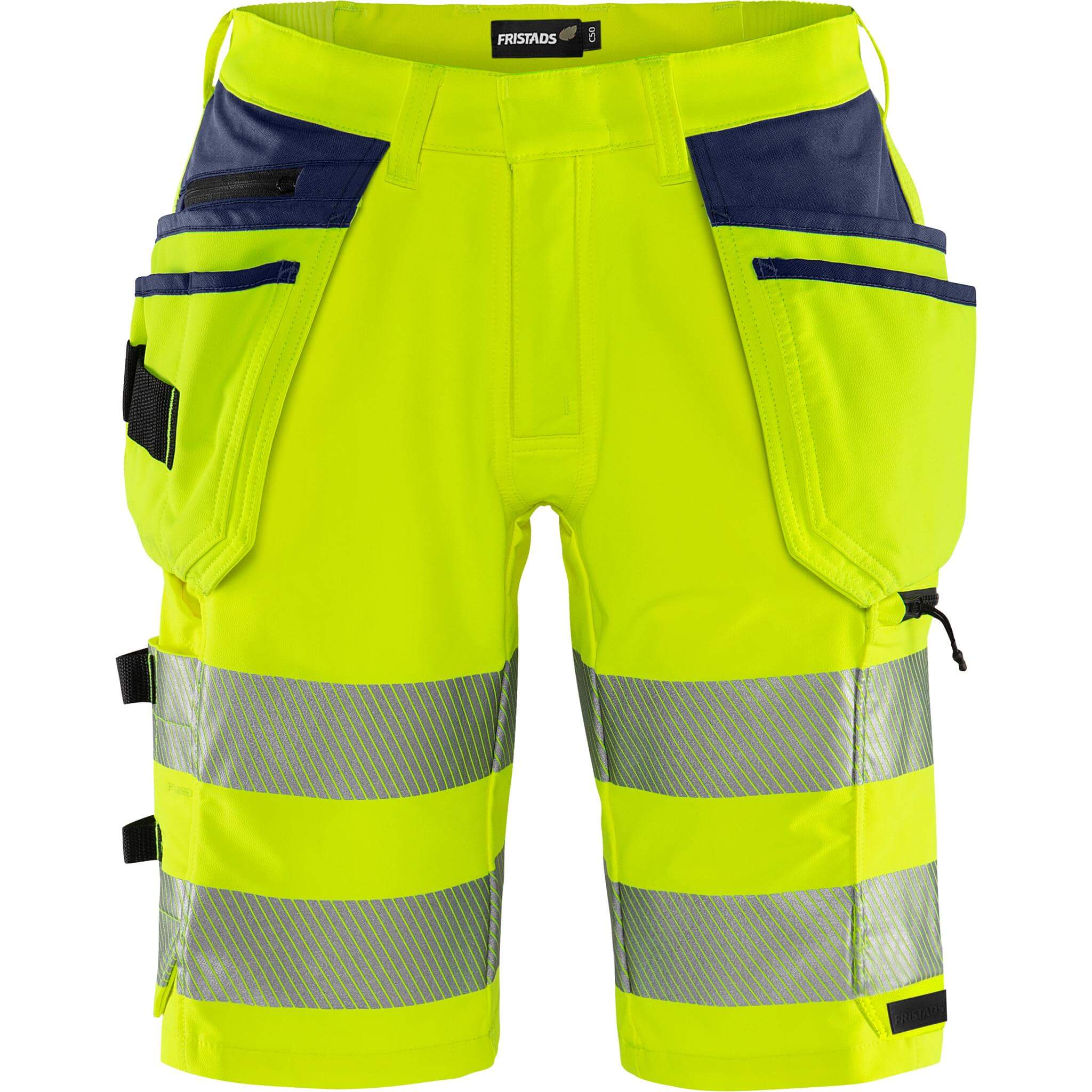 Fristads Hi-Vis Green Craftsman 4-Way-Stretch Holster Pocket Shorts ...