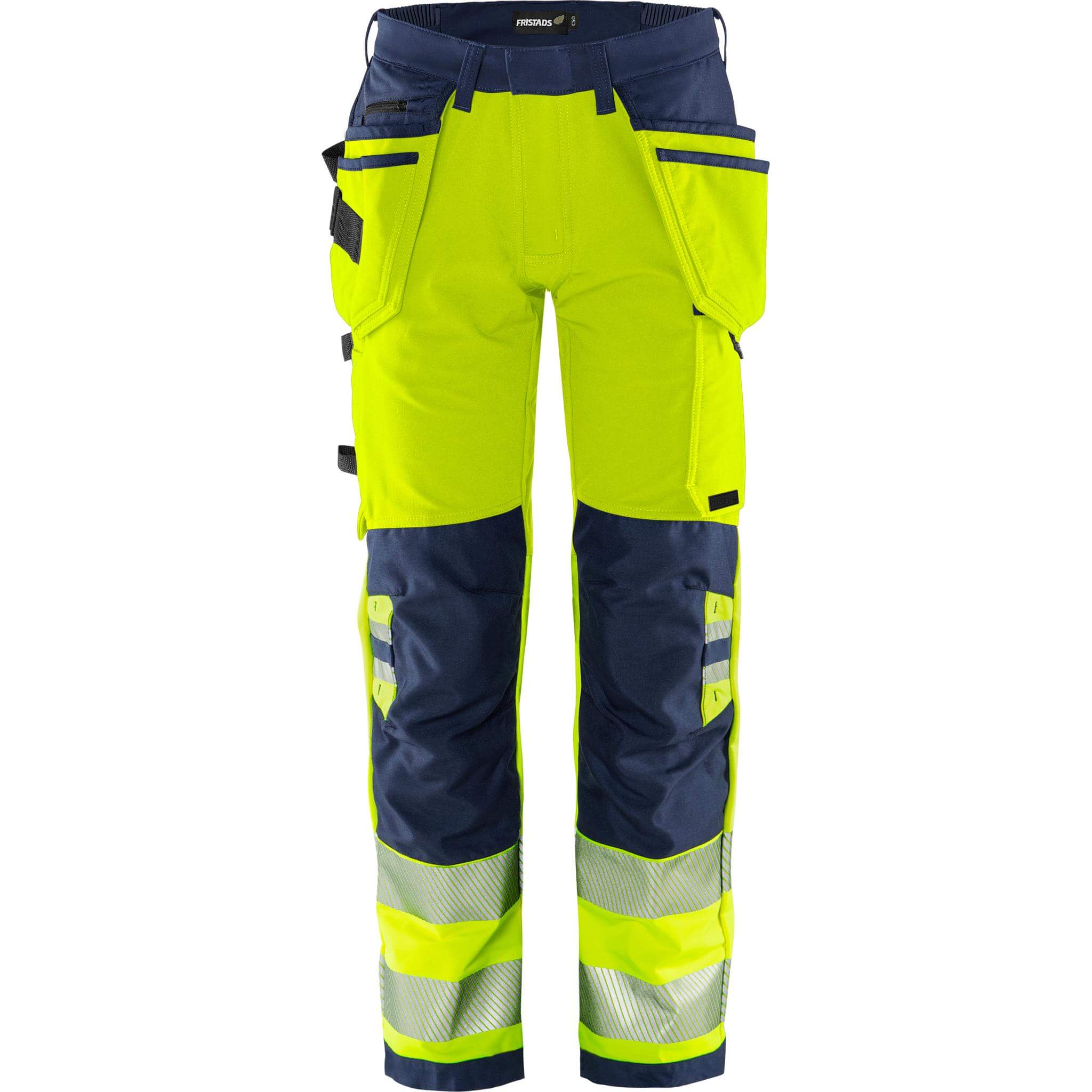 Fristads Hi-Vis Green Craftsman 4-Way-Stretch Holster Pocket Trousers ...