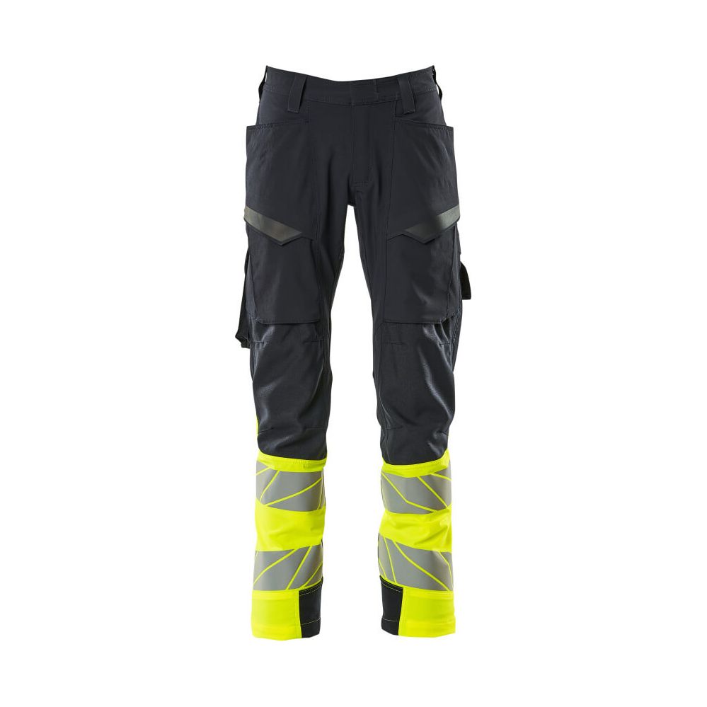 Mascot Hi Vis 4-Way Stretch Trousers With Thigh Pockets 19379-510 ...