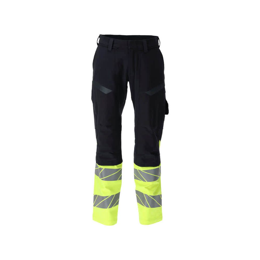 Mascot Hi Vis FR Arc Anti-Static 4-Way-Stretch Zone Knee Pad Trousers ...