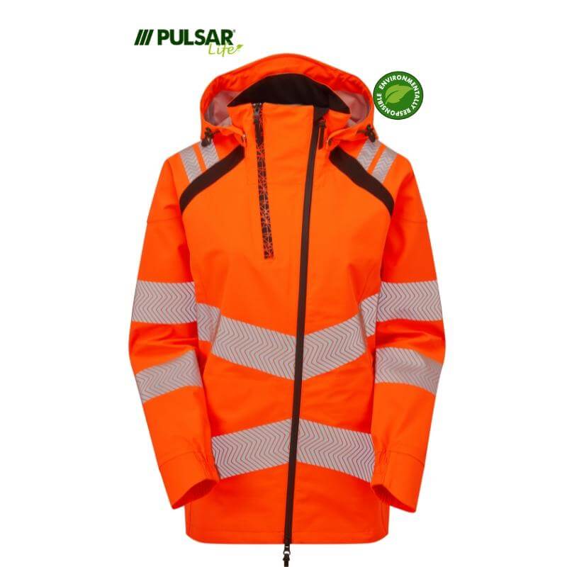 PULSAR Life Hi Vis Waterproof Shell Jacket Rail Spec LFE910