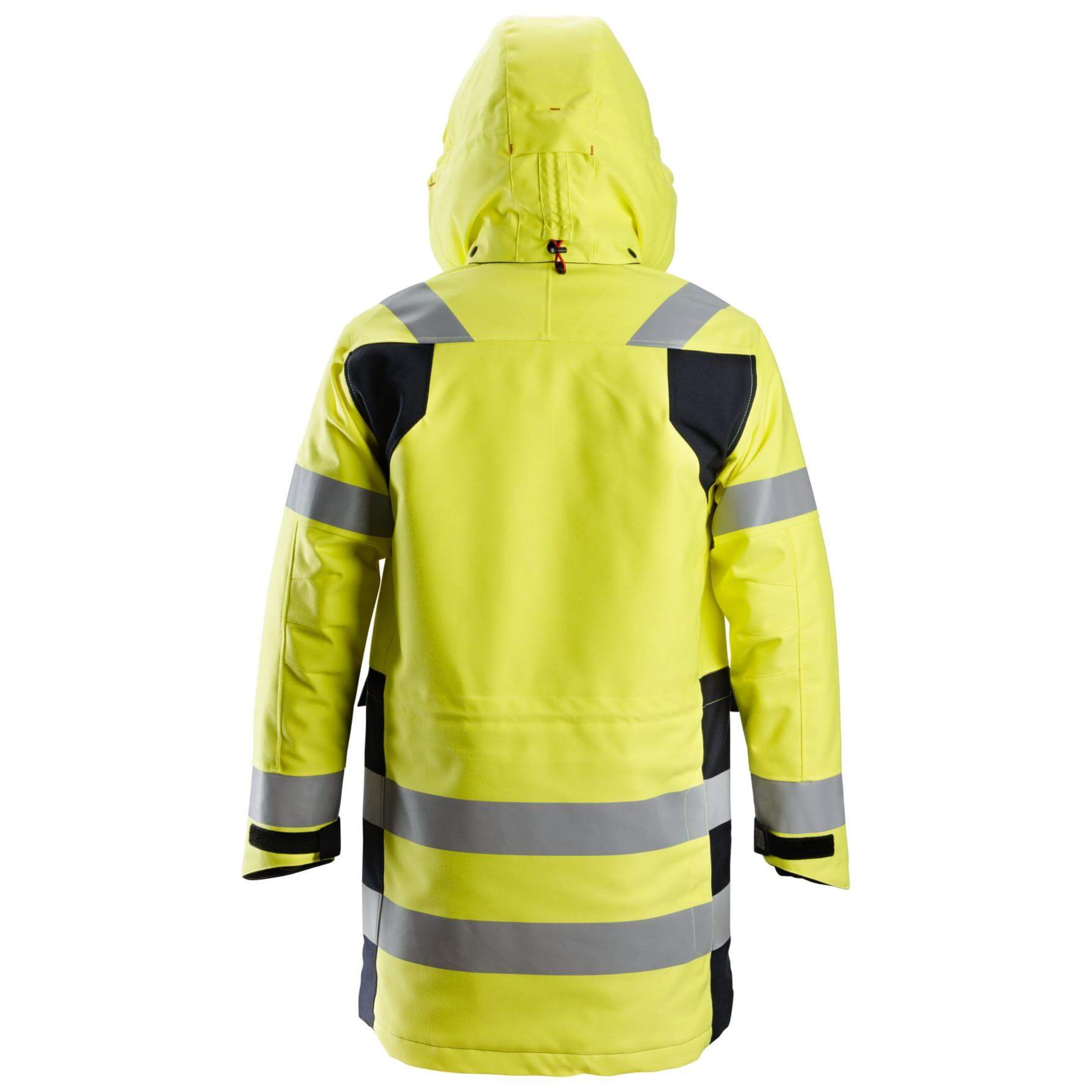 Safety Parka With Concealed Hood Hi Vis Parka Waterproof Work Coat ...
