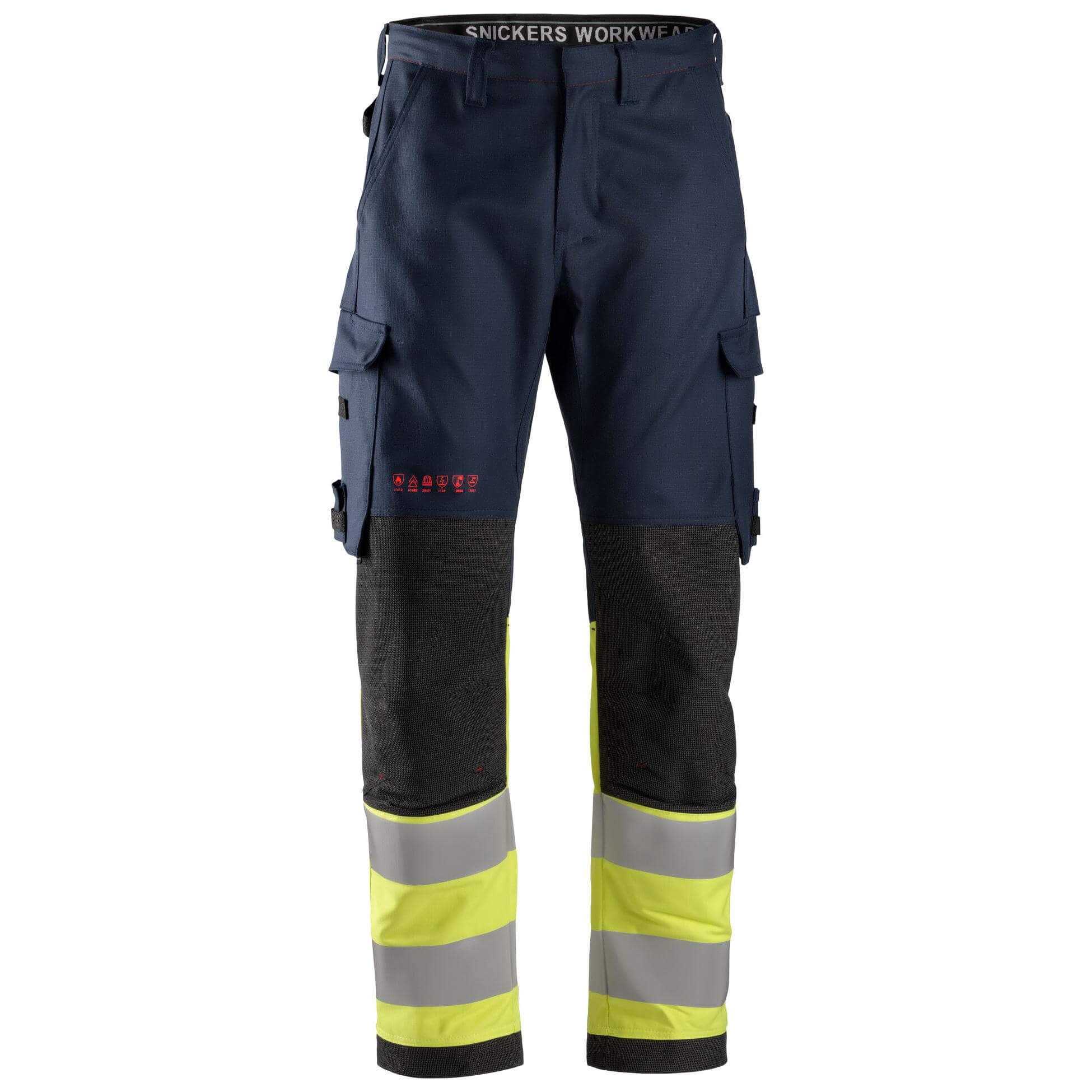 Snickers 6363 ProtecWork Trousers, Hi Vis Class 1